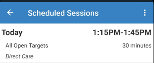 Start a Scheduled Session – Applied ABC