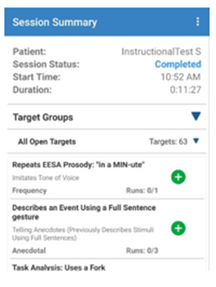 End Session & Session Summary Screen – Applied ABC